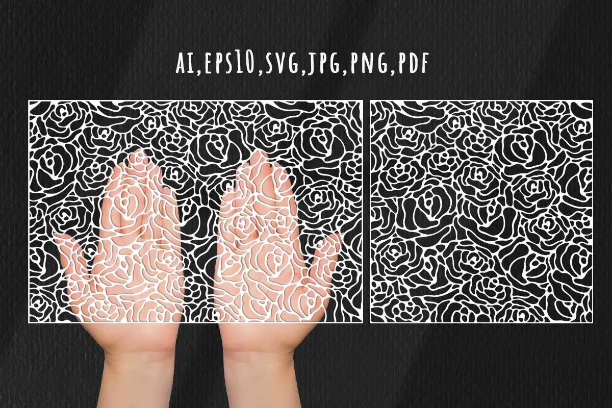 Universal Decorative Floral Pattern Cut File