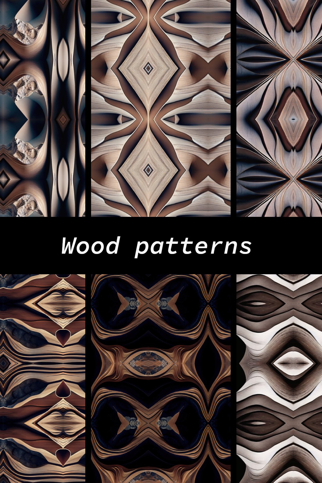 Wood Patterns, seamless patterns - 10 JPG
