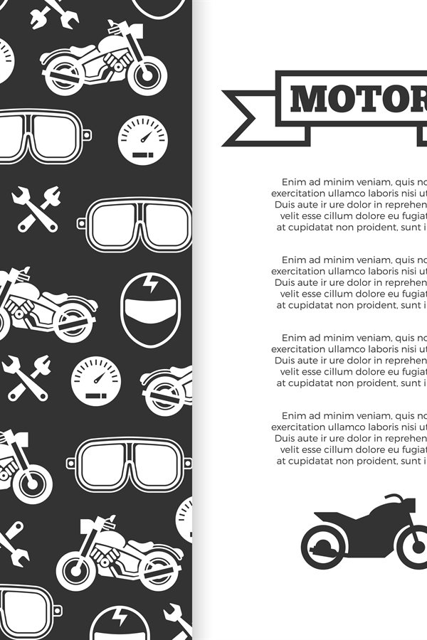 Motorbike motorcycle motor banner background design