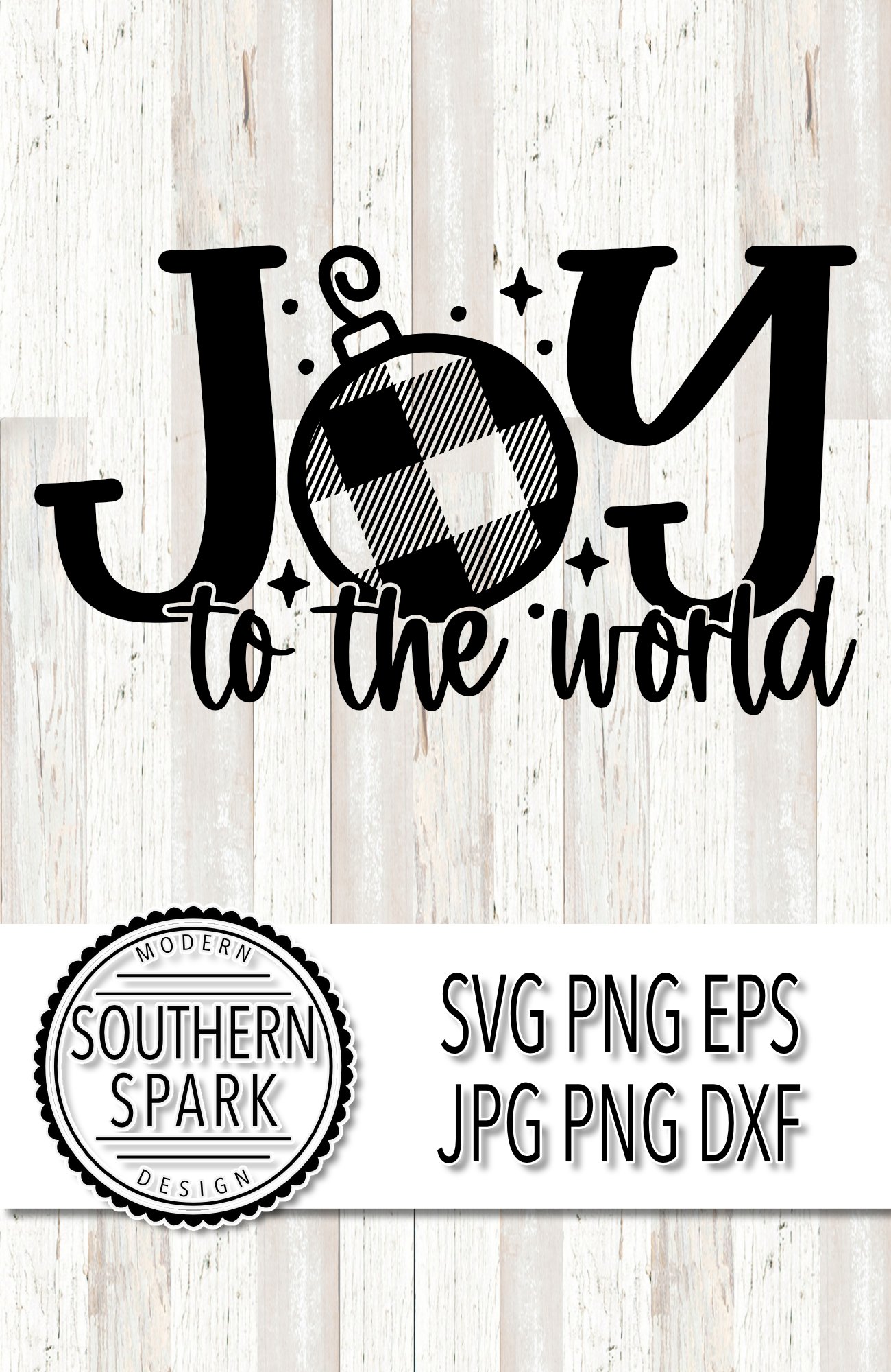 Christmas Joy To The World Ornament SVG PNG EPS PDF JPG DXF