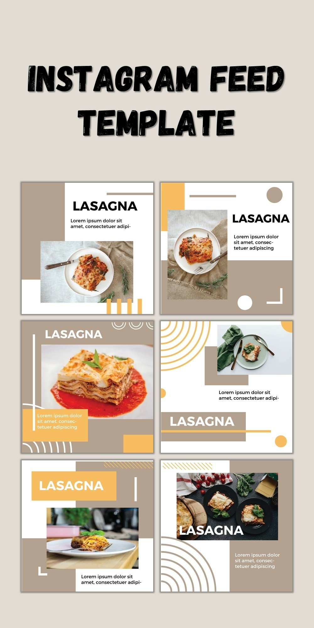 Template Instagram Business - Lasagna