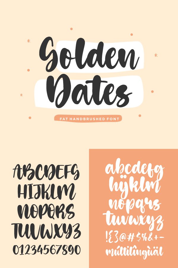 Golden Dates Modern Calligraphy Font