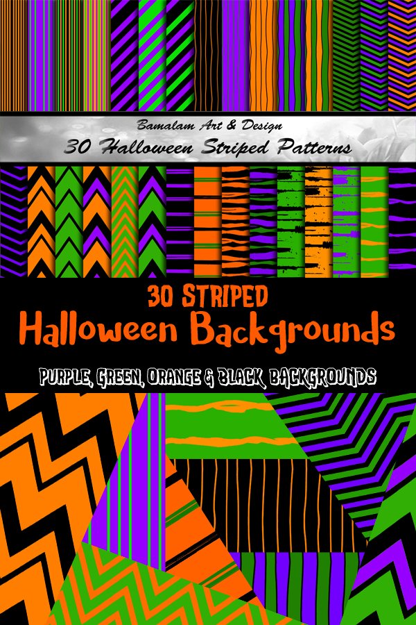 30 Halloween Striped Patterns