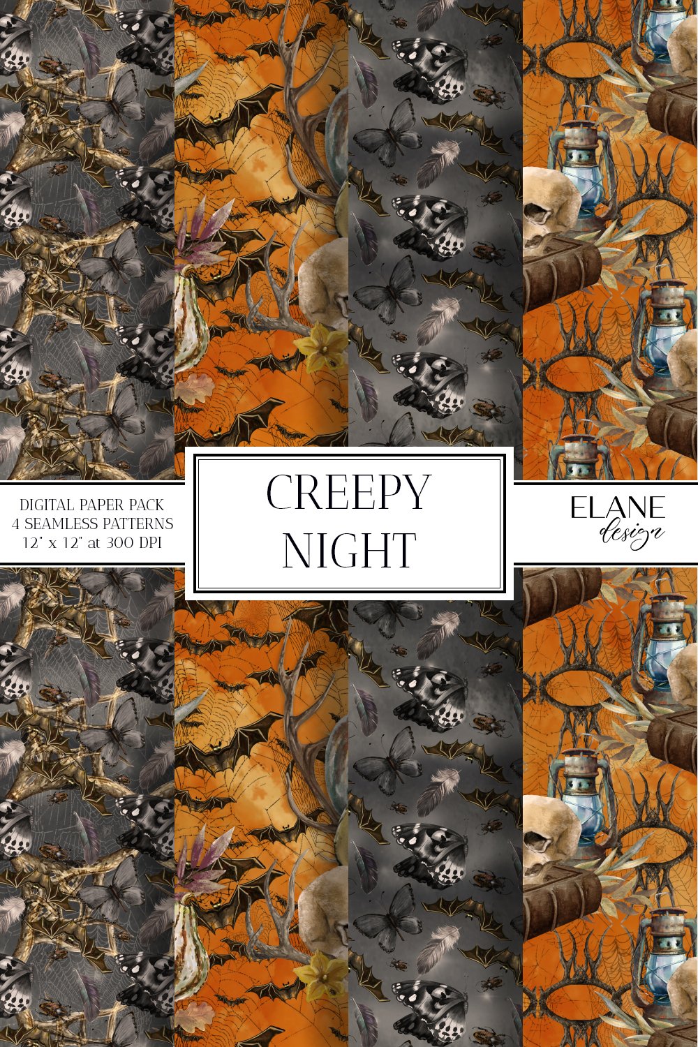 Halloween Digital Paper, Gothic Seamless Files (4073568)