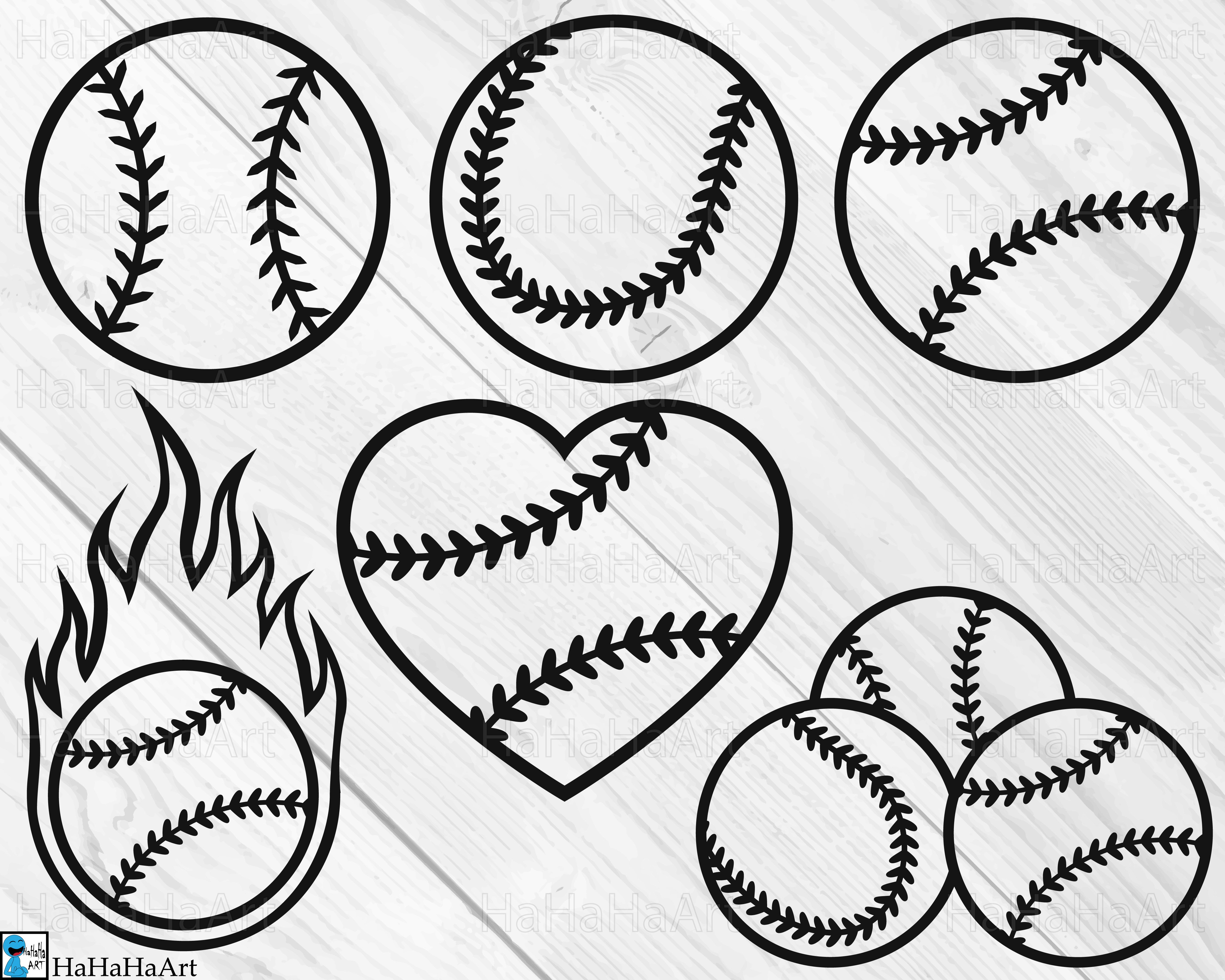 Baseball Balls Designs - Clip art / Cutting Files (1058644)