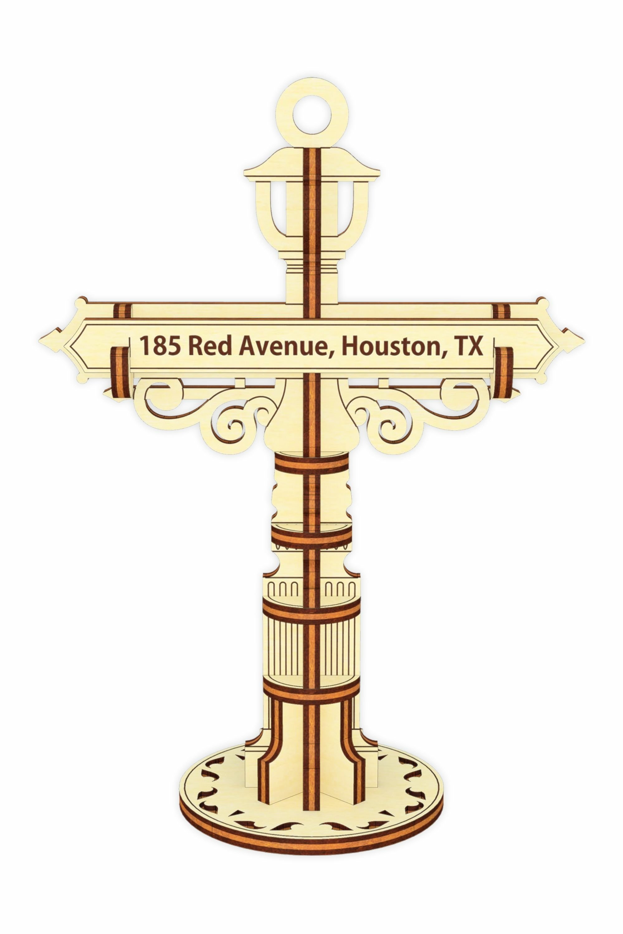 Laser Cut Road Sign Custom Ornament - Ready-made File