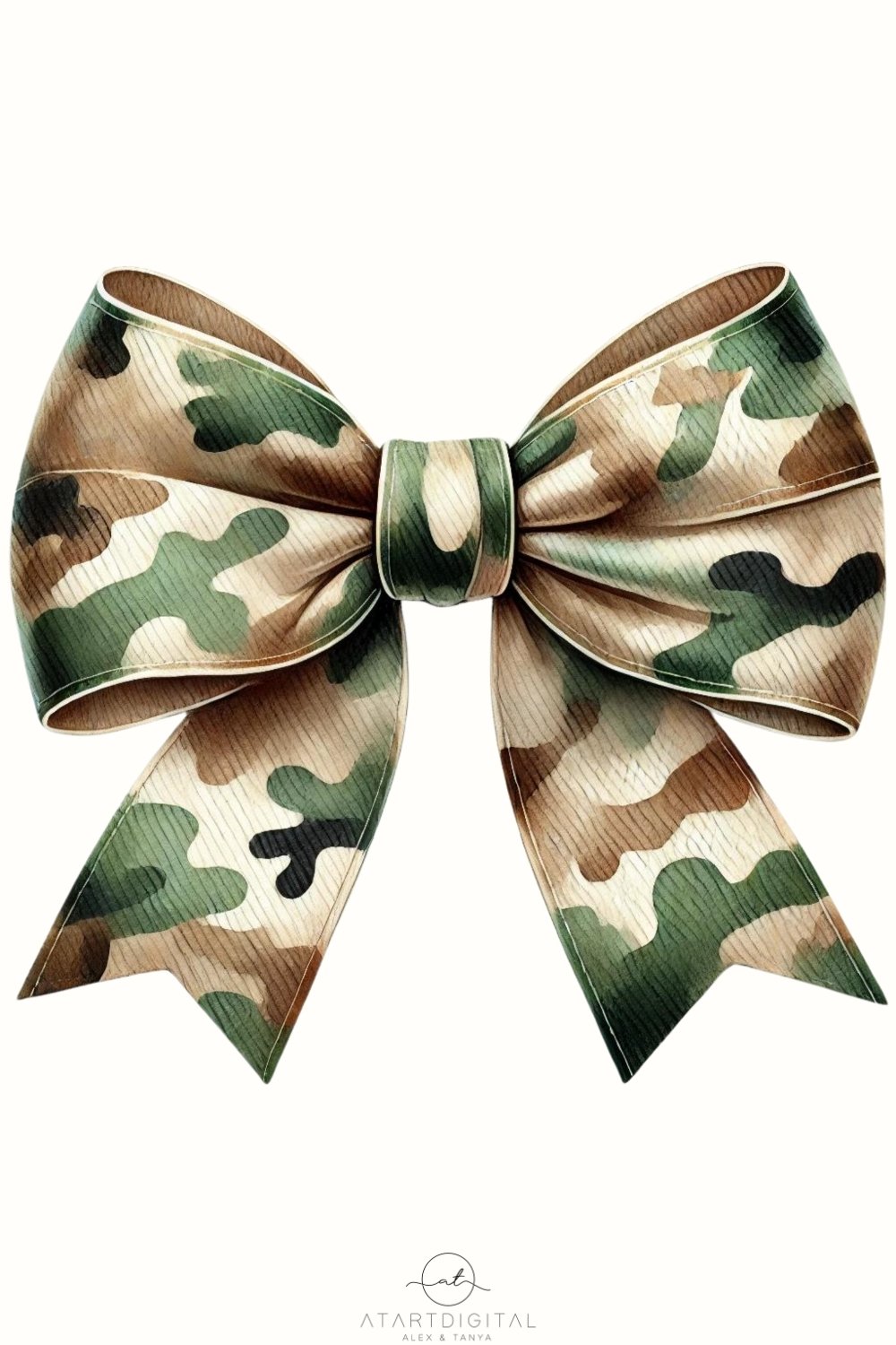 Coquette Camo Bow for Hunting Season, Camo Bow PNG