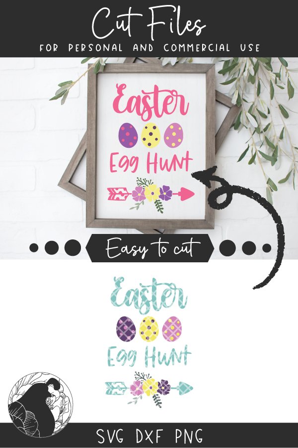 Easter Egg Hunt SVG, Easter Cut File
