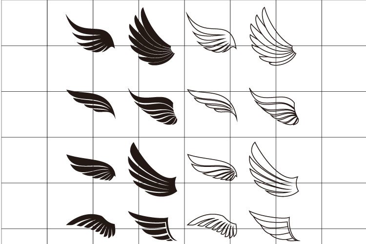 Wings SVG. Wings set for cut. Wings clipart. Wings png.