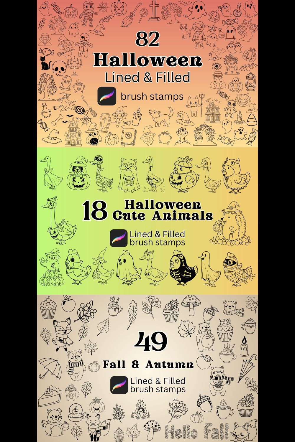 Procreate Brush Stamp Bundle