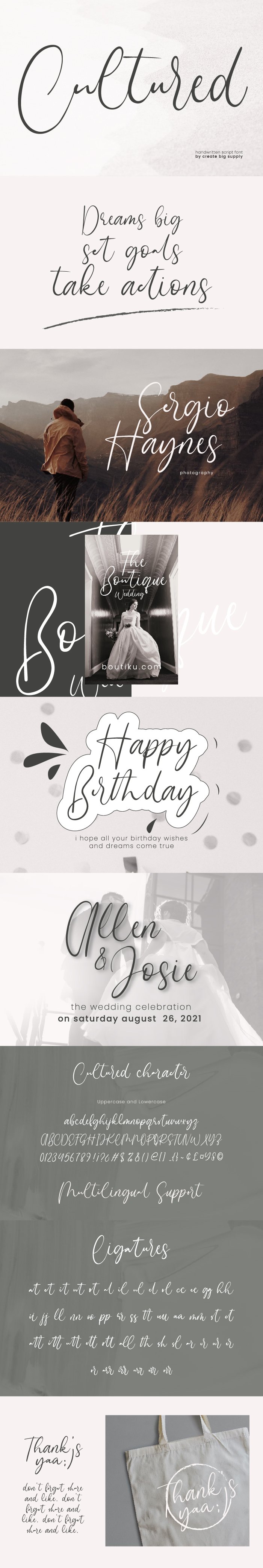 Cultured Handwriting Font