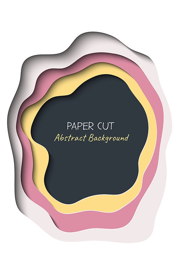 Paper cut abstract backgrounds collection