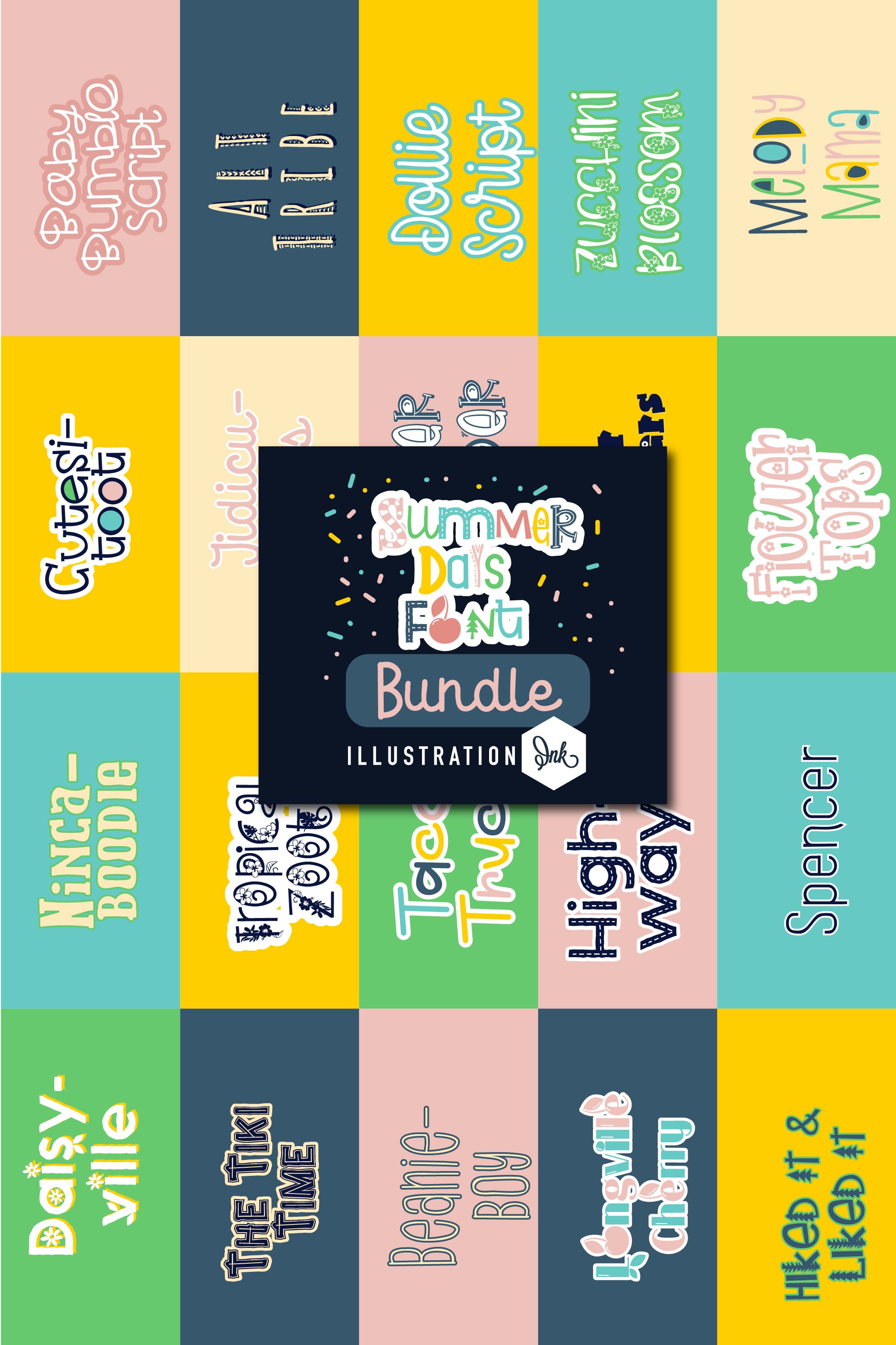 Big Discounted Bundle of fun summer fonts