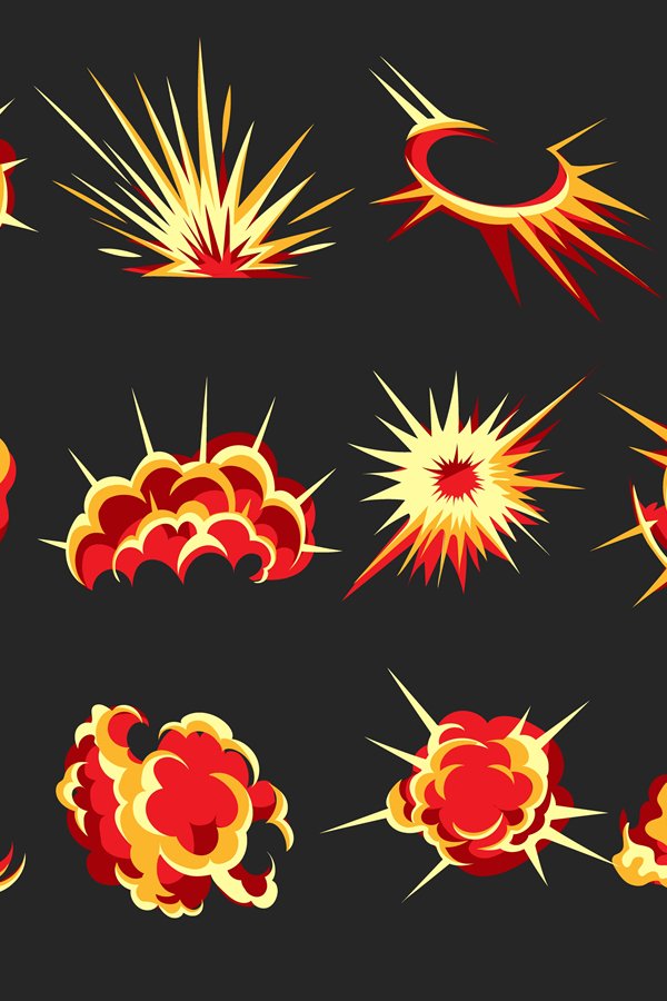 Cartoon motion blast effects