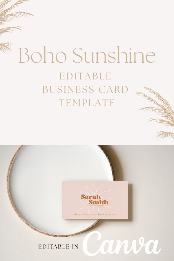 Editable Canva Business Card Template
