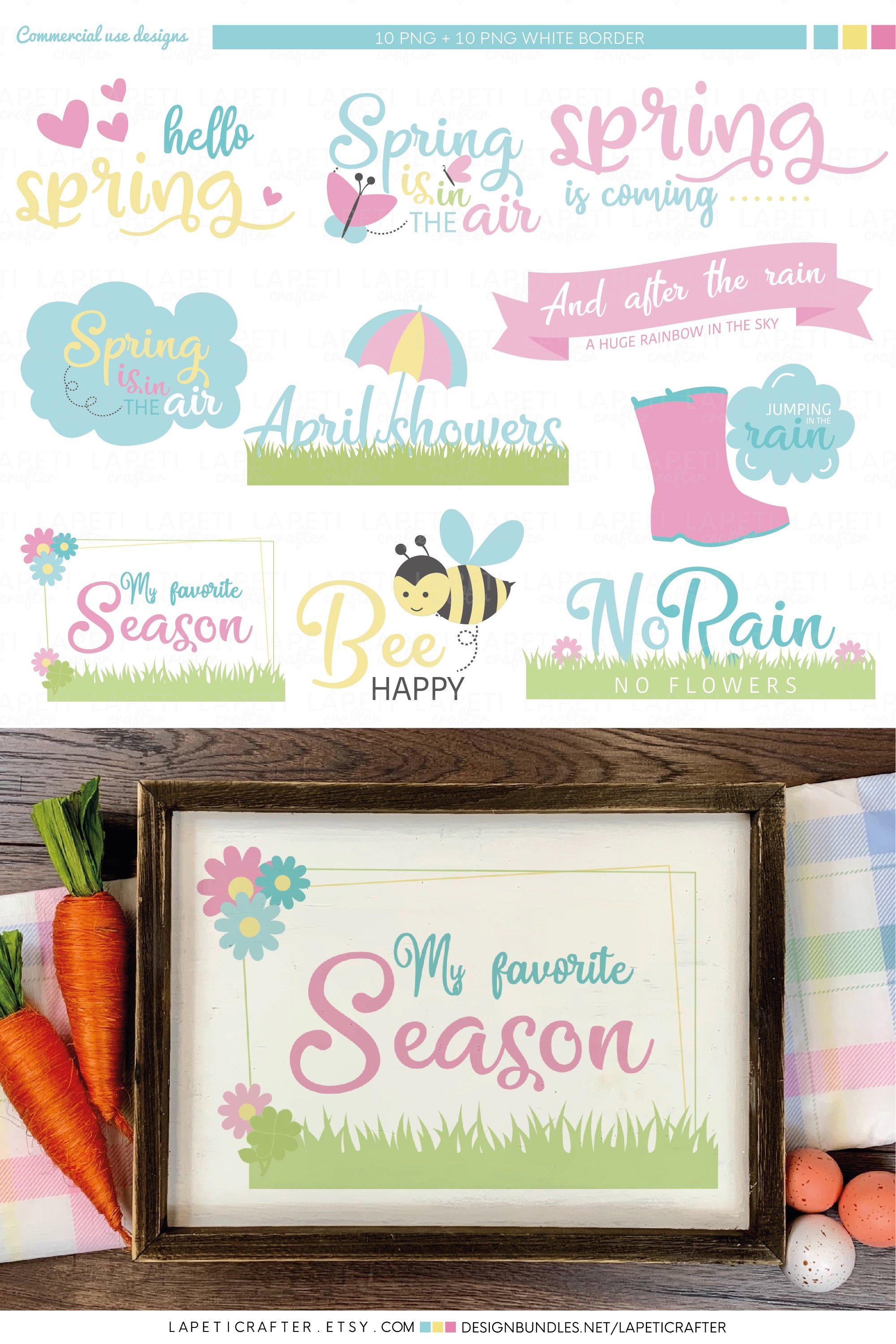Spring Quotes png clipart| Digital stickers