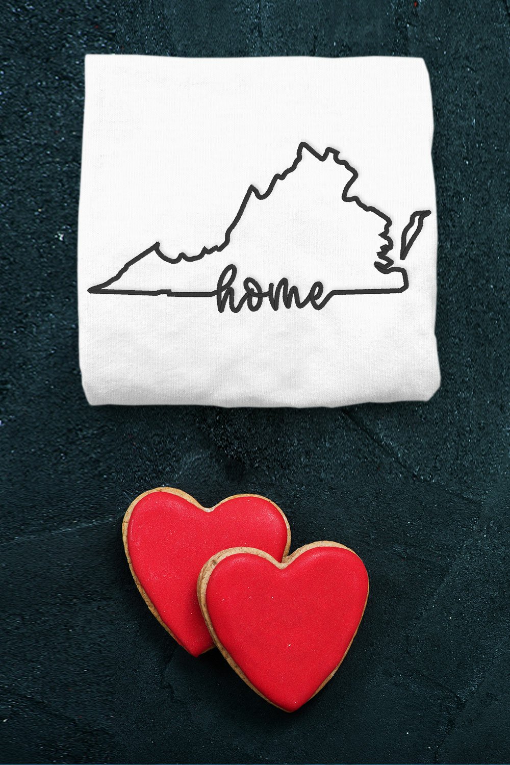 Virginia Home State Outline Embroidery Design