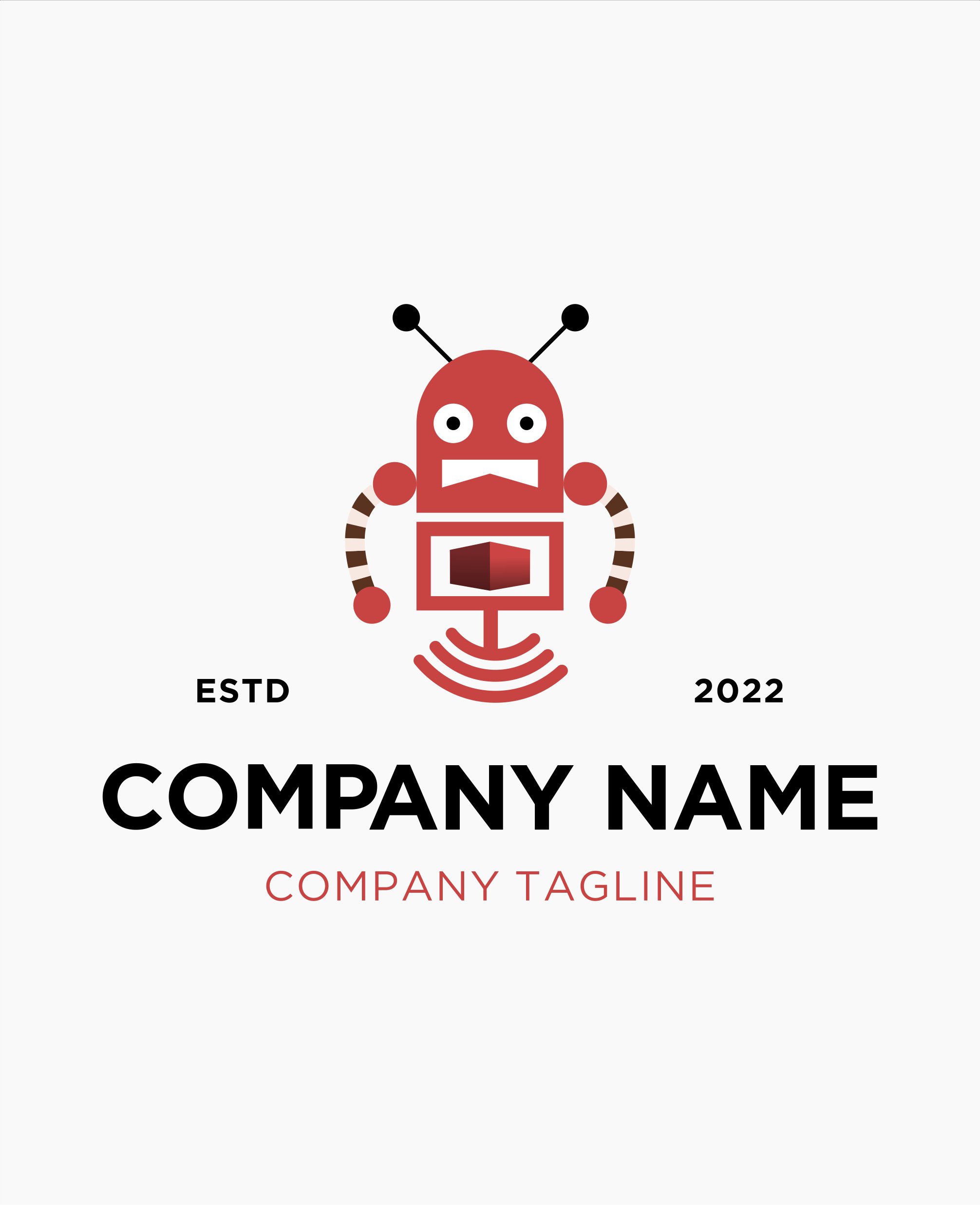Modern Robot Logo Designs Vector
