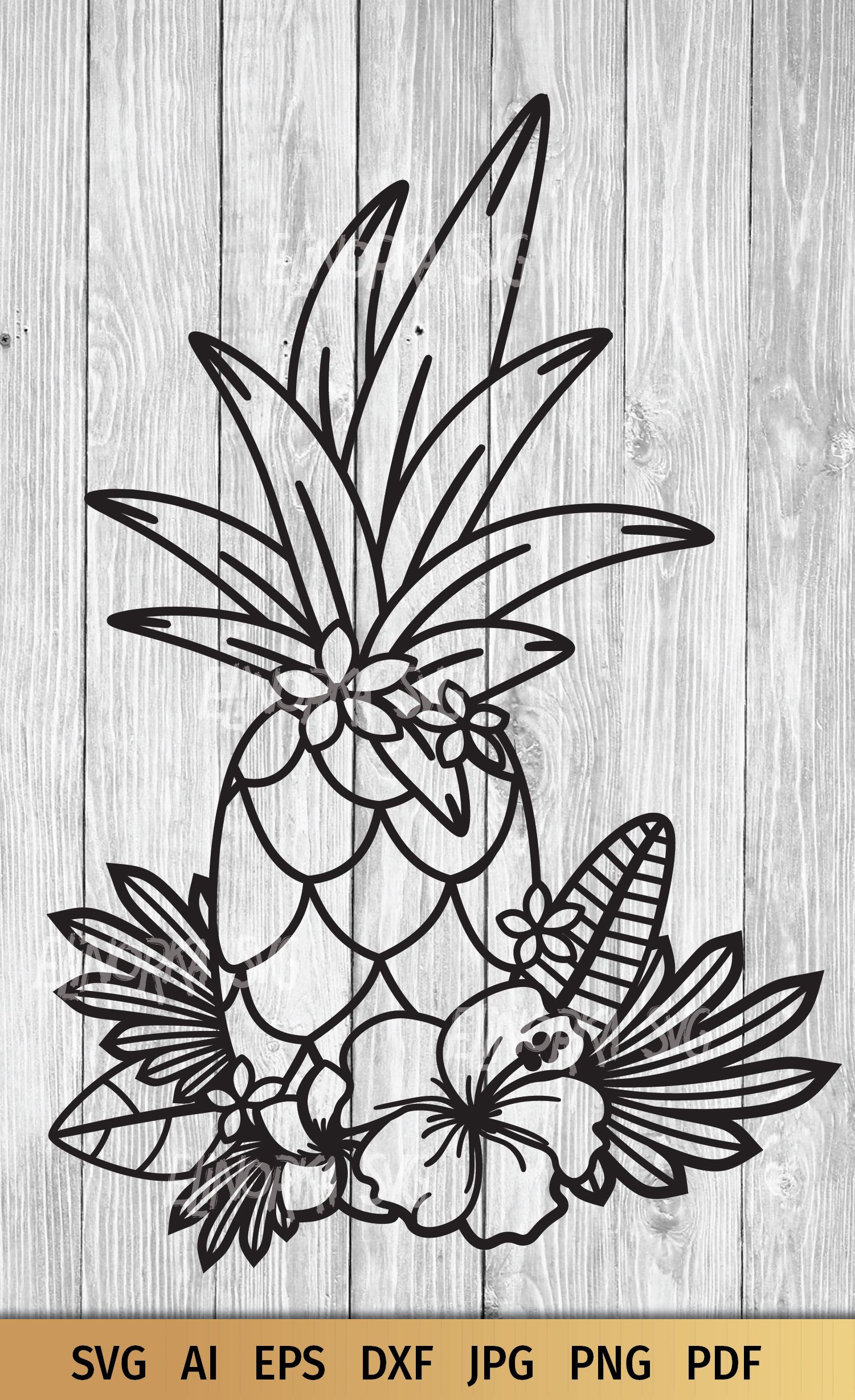 Pineapple SVG | Summer Tropical SVG Design
