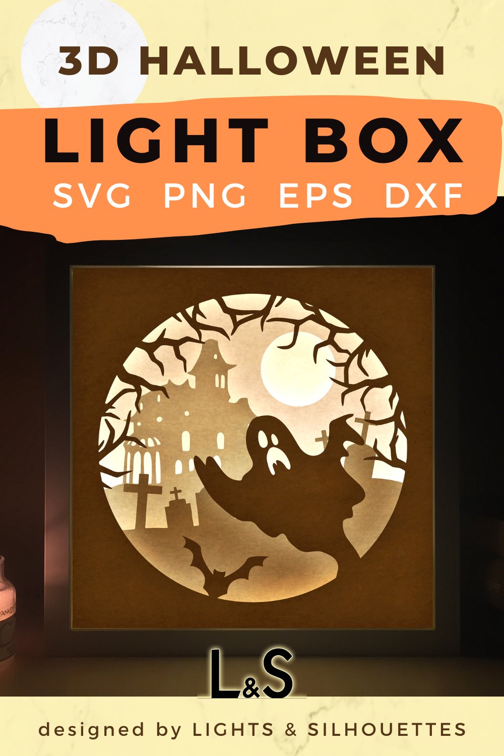 Halloween Shadow Box | Light Box Template