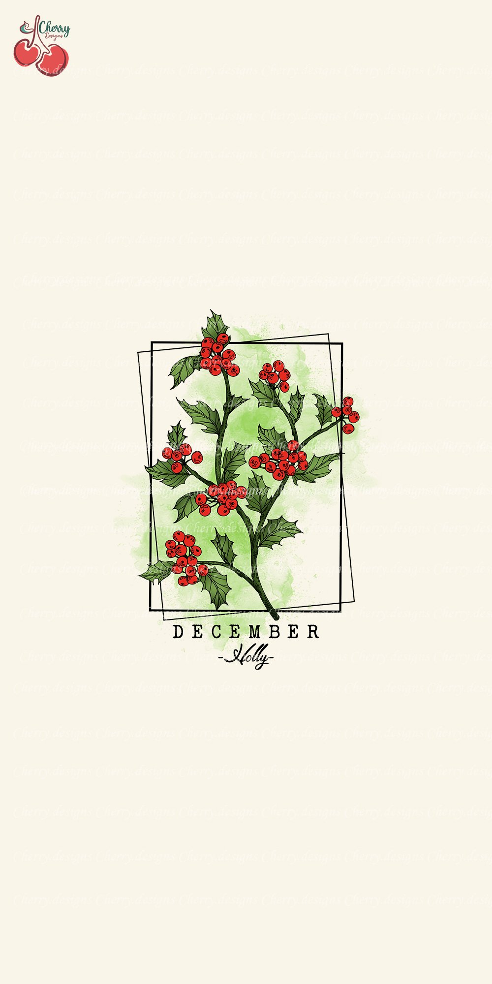 December Birth Flower Holly PNG, Birth Flower PNG