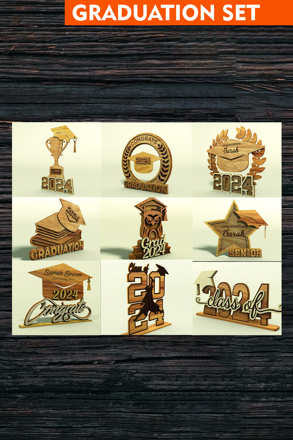 Graduation SET Laser Cut Templates