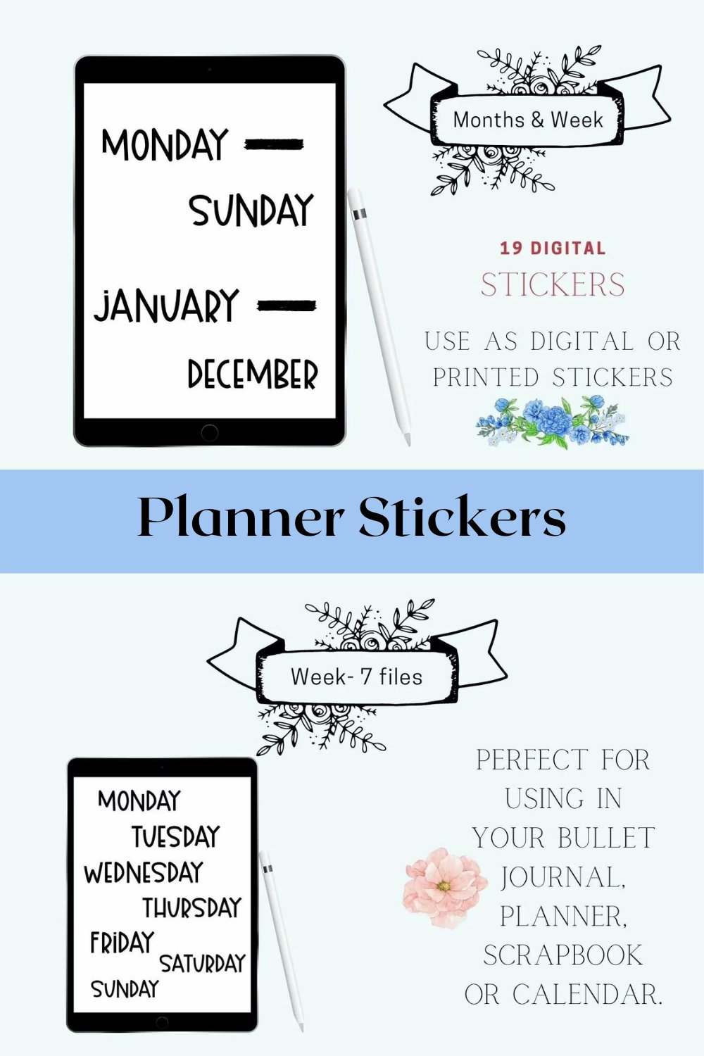 Days of the Week Stickers for Planners (2558624)