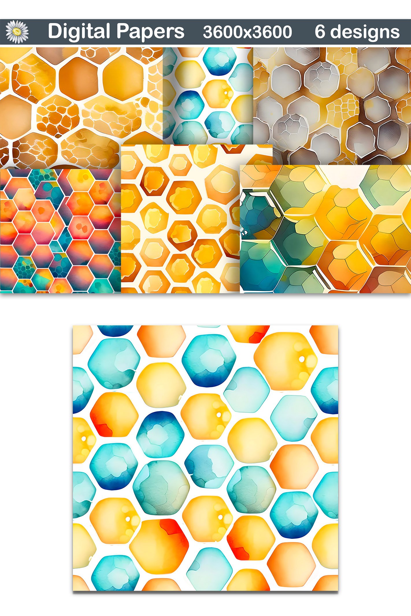 Honeycomb Textures | Honeycomb Digital Paper