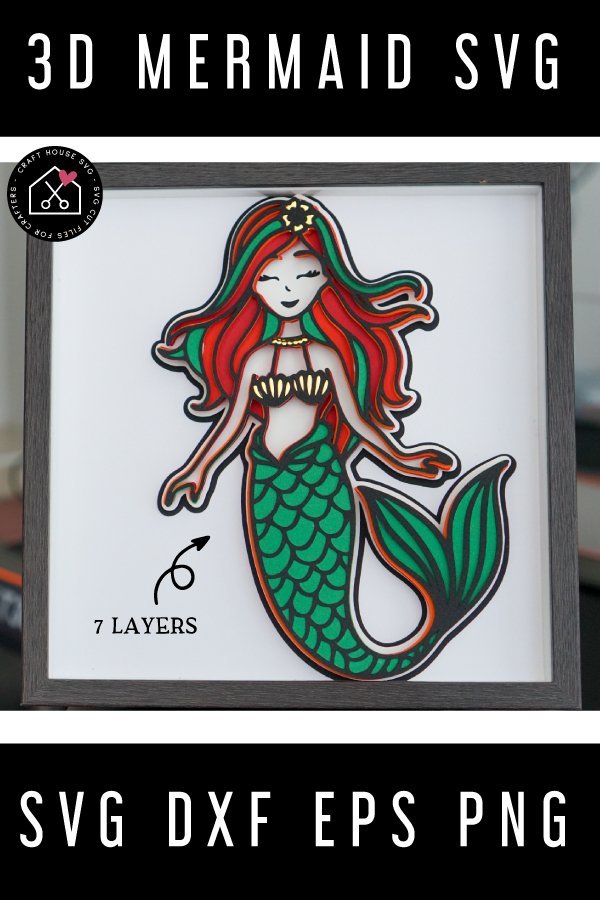 3D Layered SVG | 3D Mermaid SVG | 3D Layered Mermaid SVG