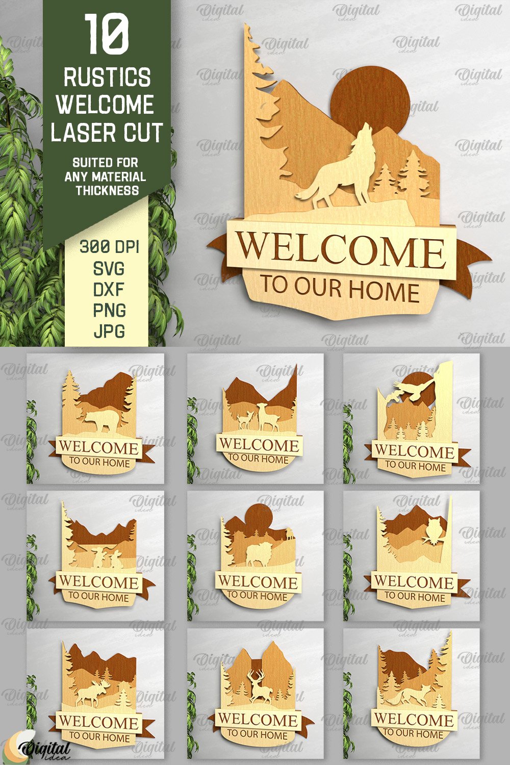 Rustic Welcome Laser Cut Bundle. Welcome Sign SVG