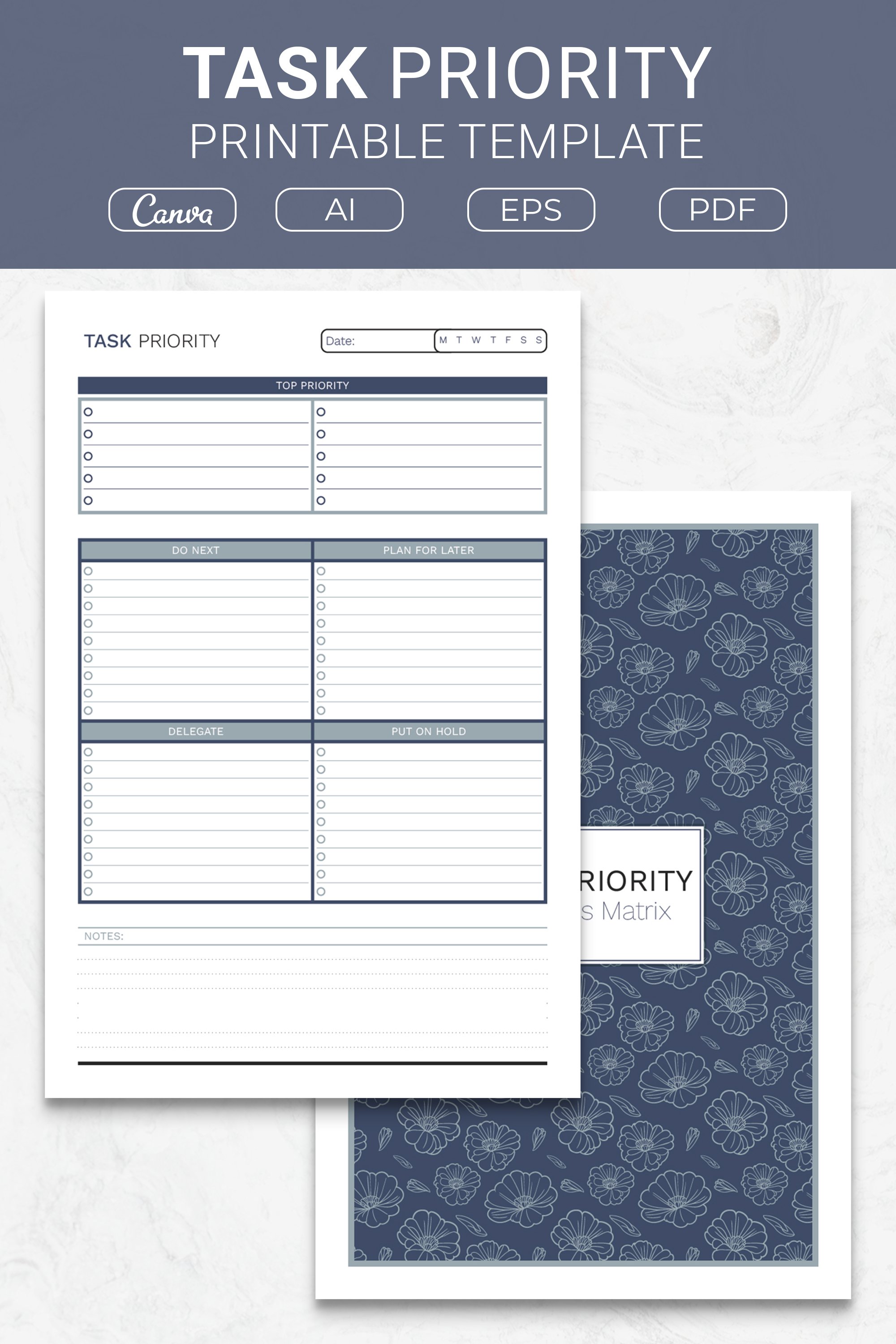 Task Priority Printable Template