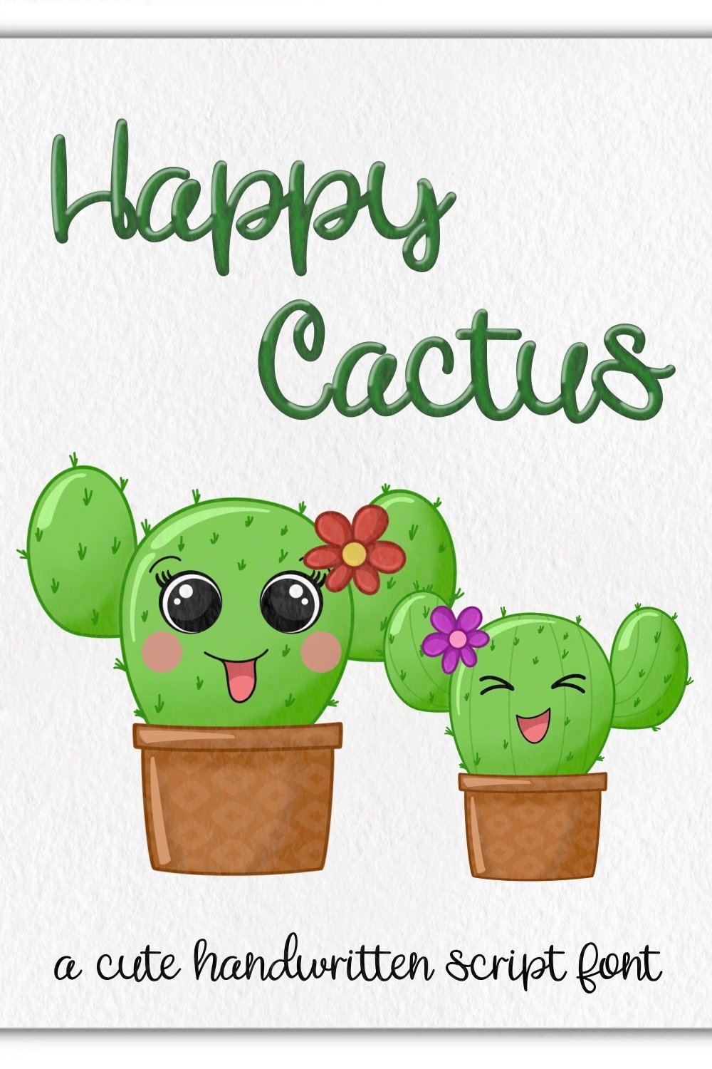 Happy Cactus - a cute handwritten script font