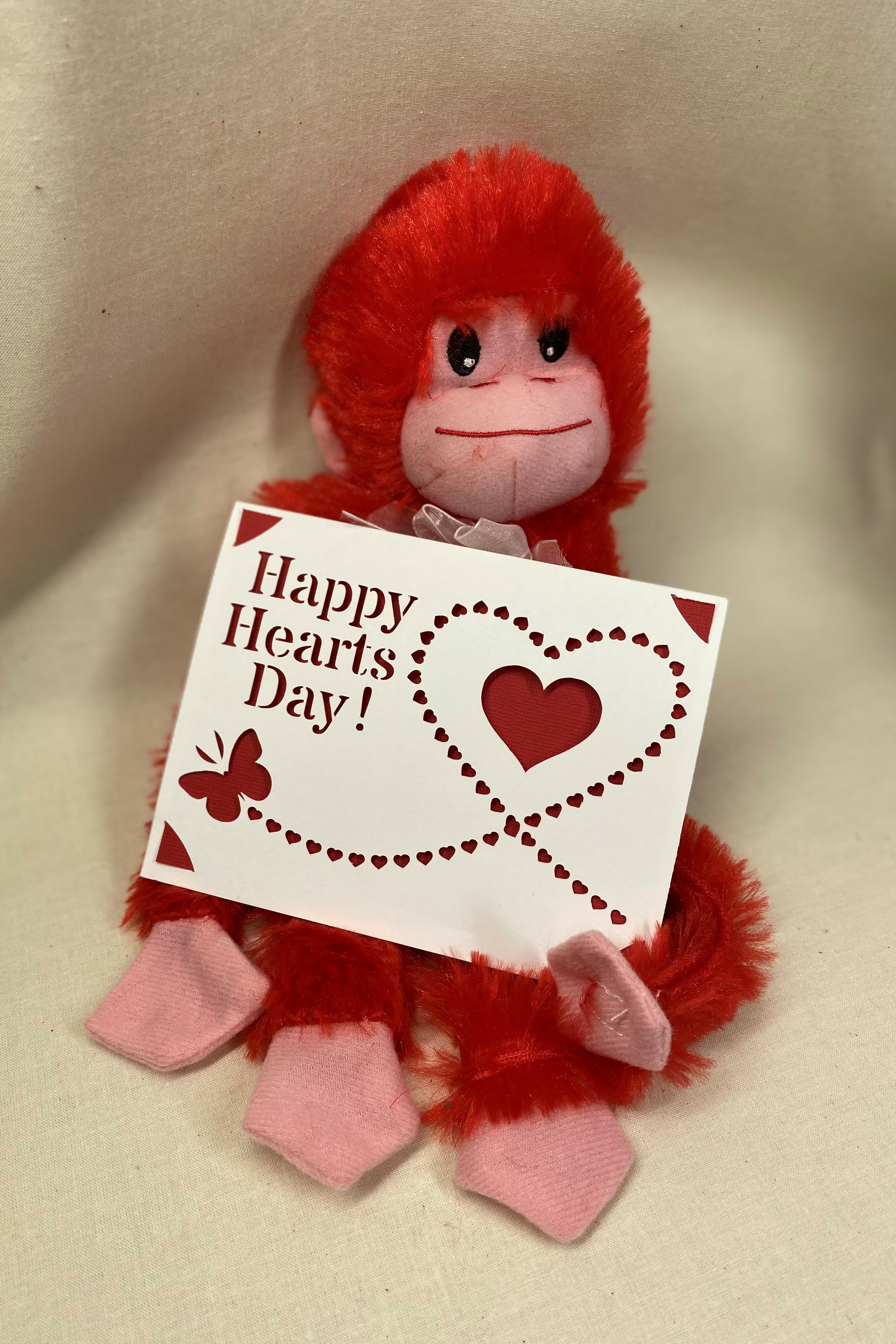 Happy Hearts Day Card, SVG template cut file for Cricut Joy.
