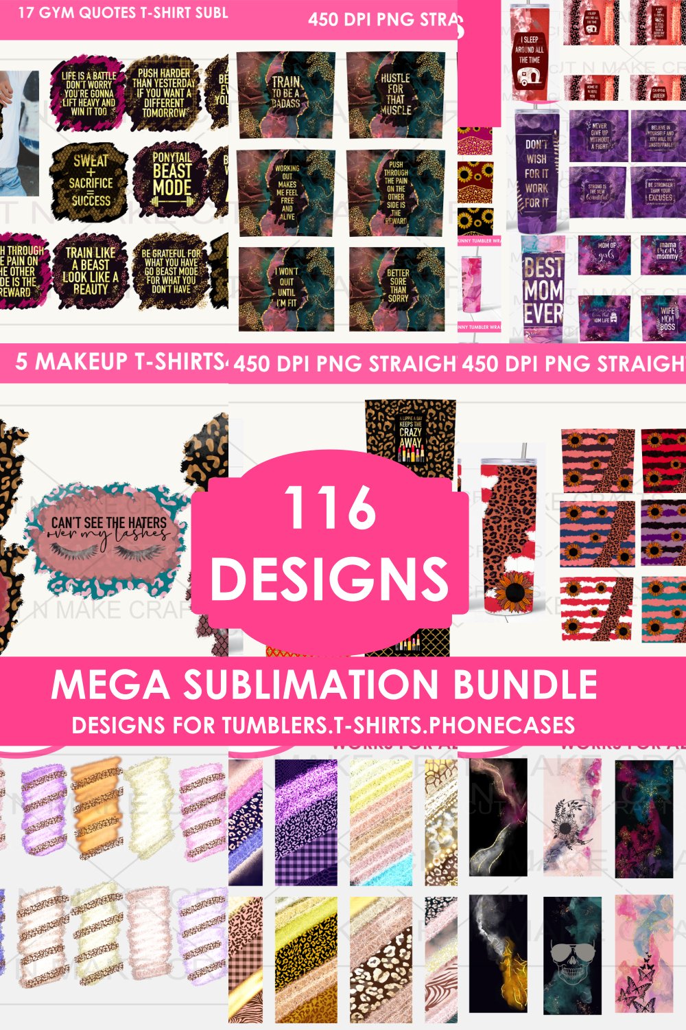 116 Sublimation Designs Mega Bundle for Tshirts, (1546211)