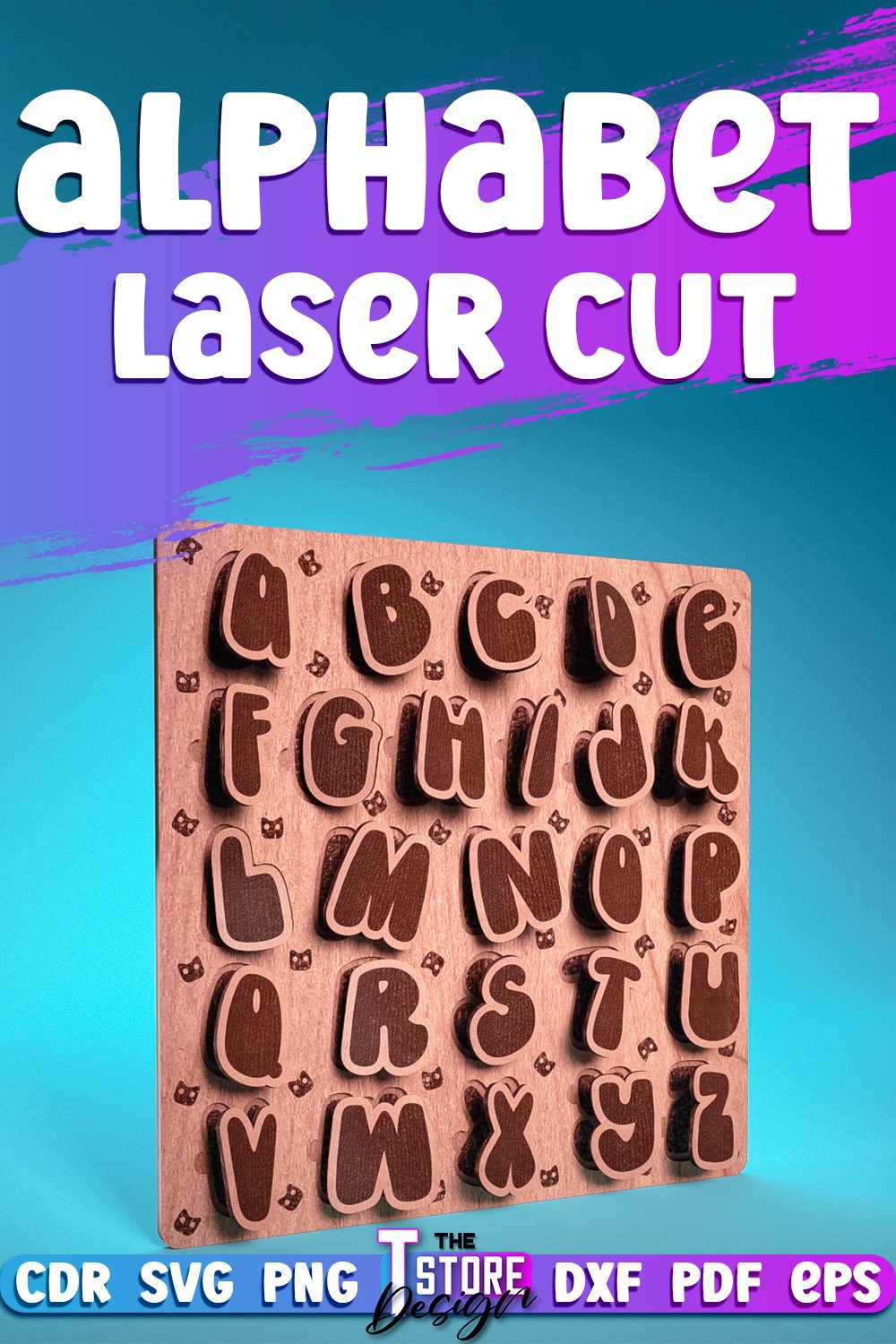Alphabet Puzzle Laser Cut SVG Bundle|School Laser SVG Design