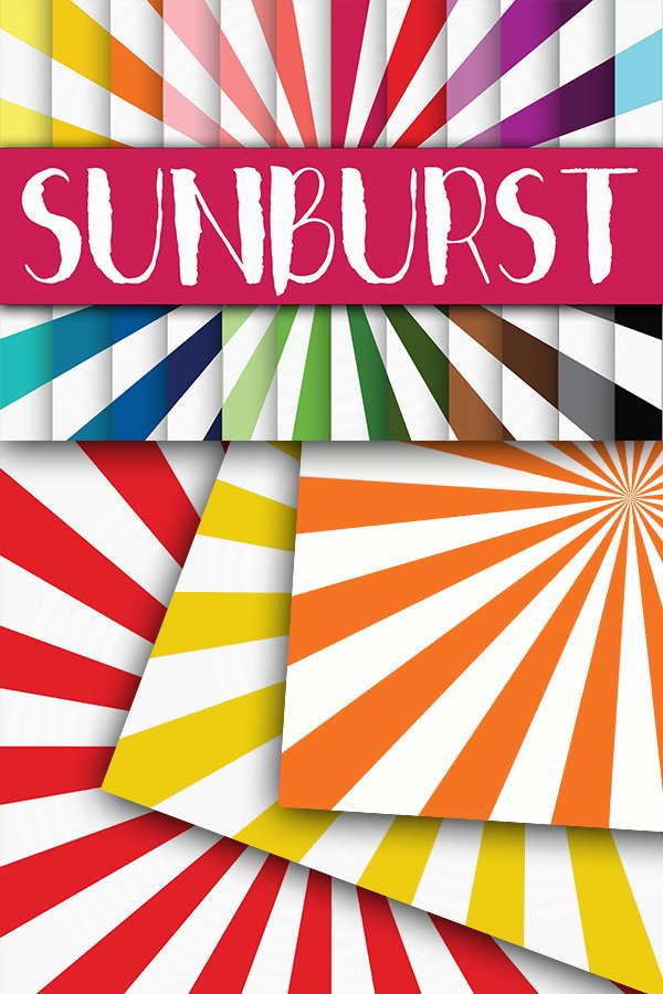 Sunbursts Digital Paper (37563)