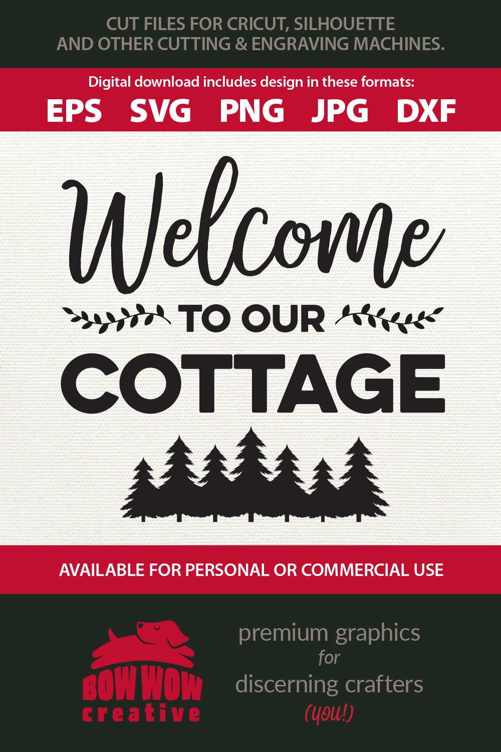Welcome to Our Cottage - Welcome Sign SVG Cutting File