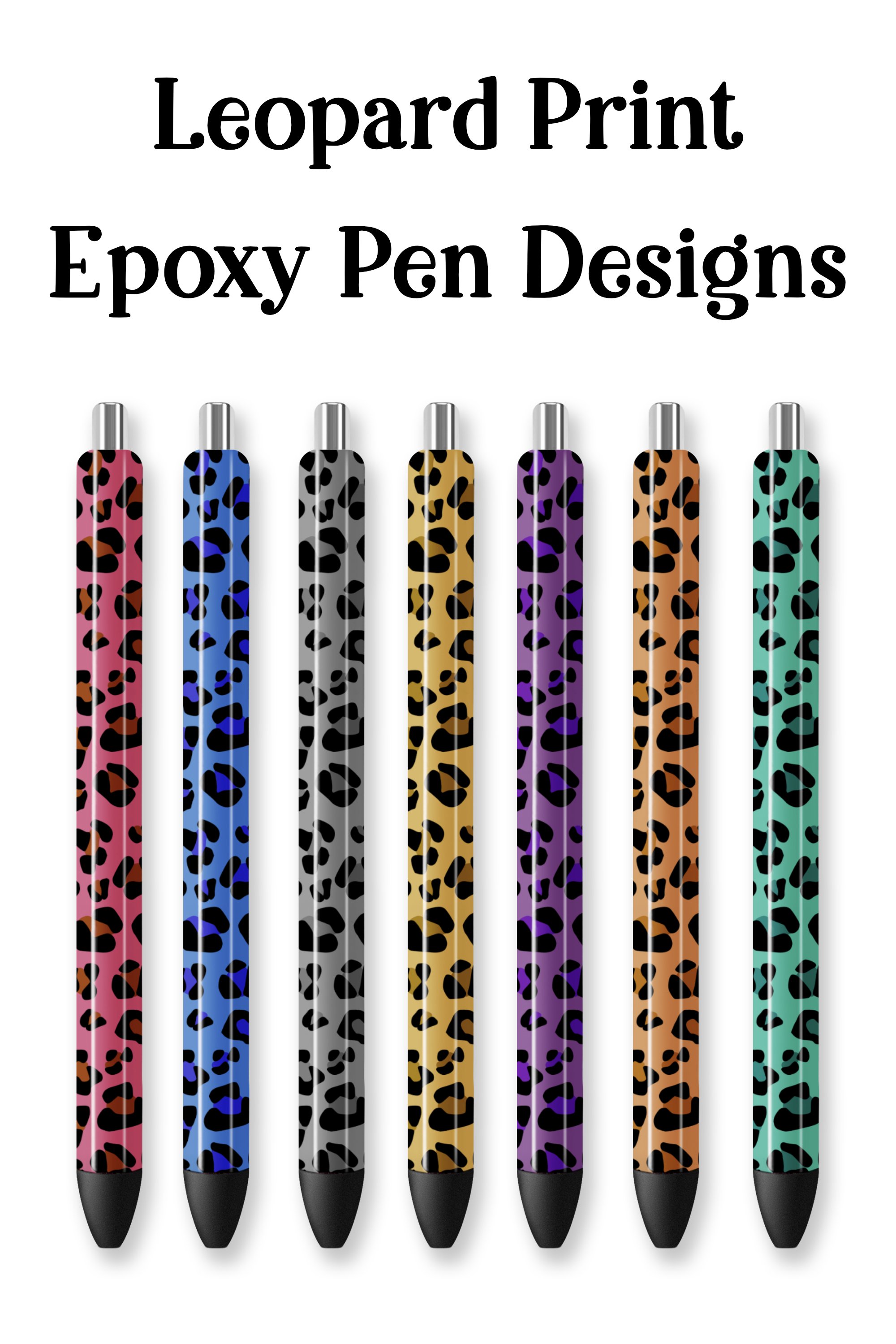 Leopard Print Epoxy Pen Designs