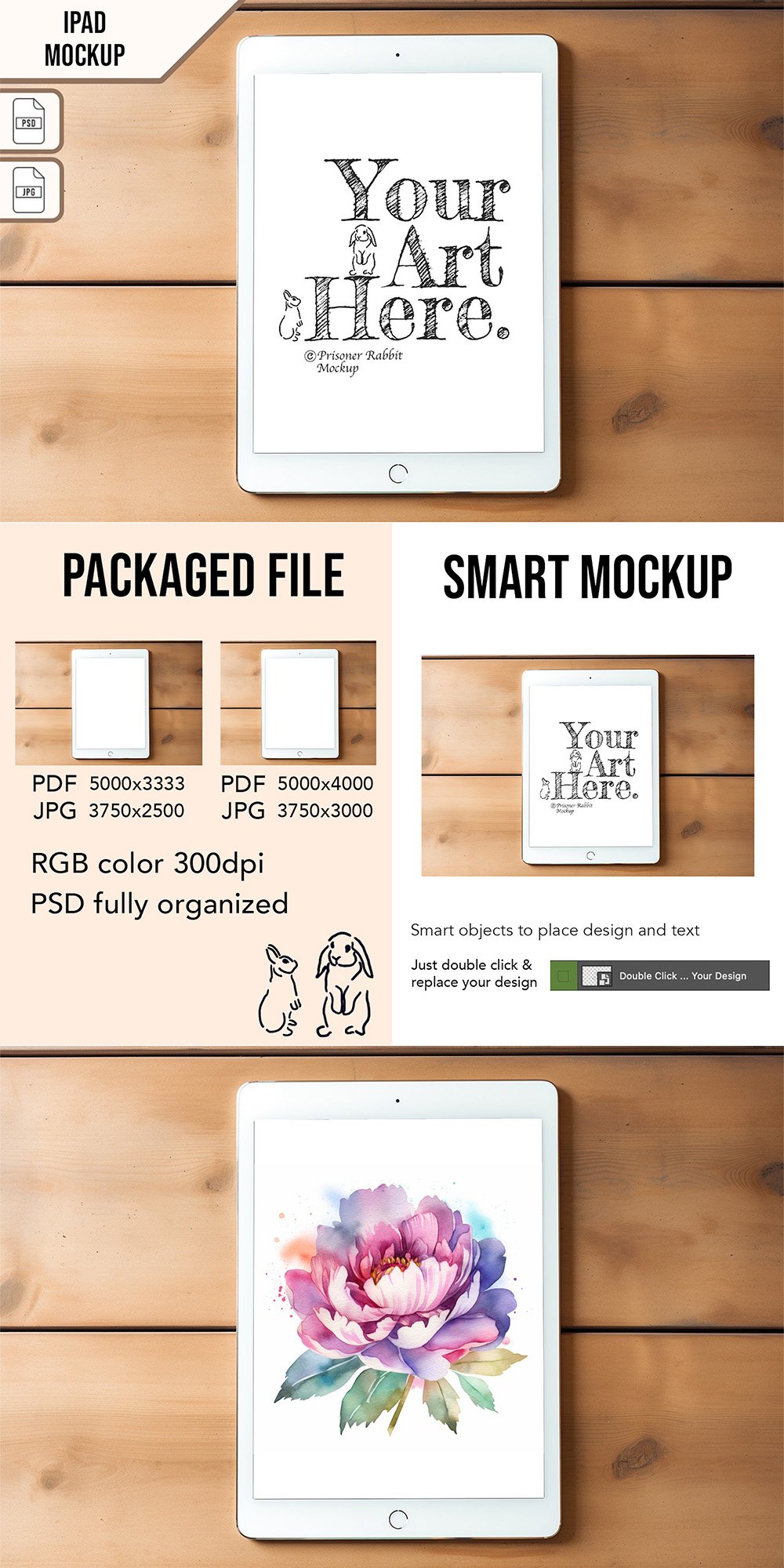 Ipad Smart Mockup PSD & JPG Template Graphic (2776859)