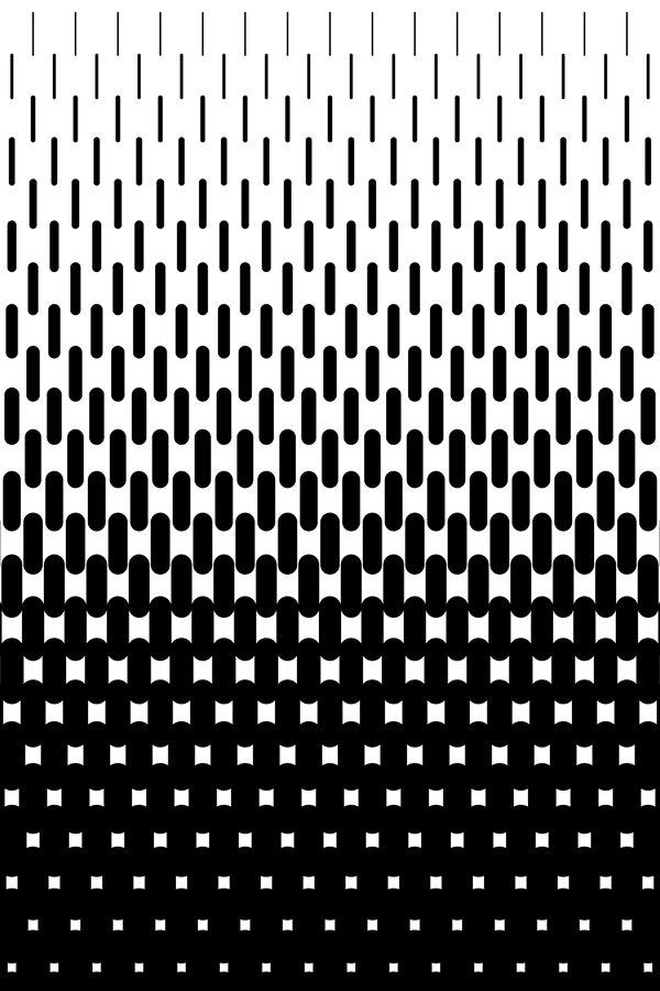 Rounded lines halftone seamless pattern