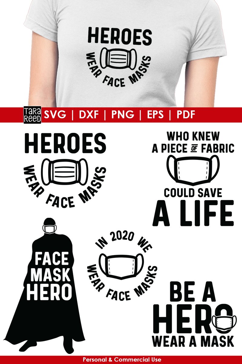 Face Mask Hero - SVG and Cut Files for Crafters