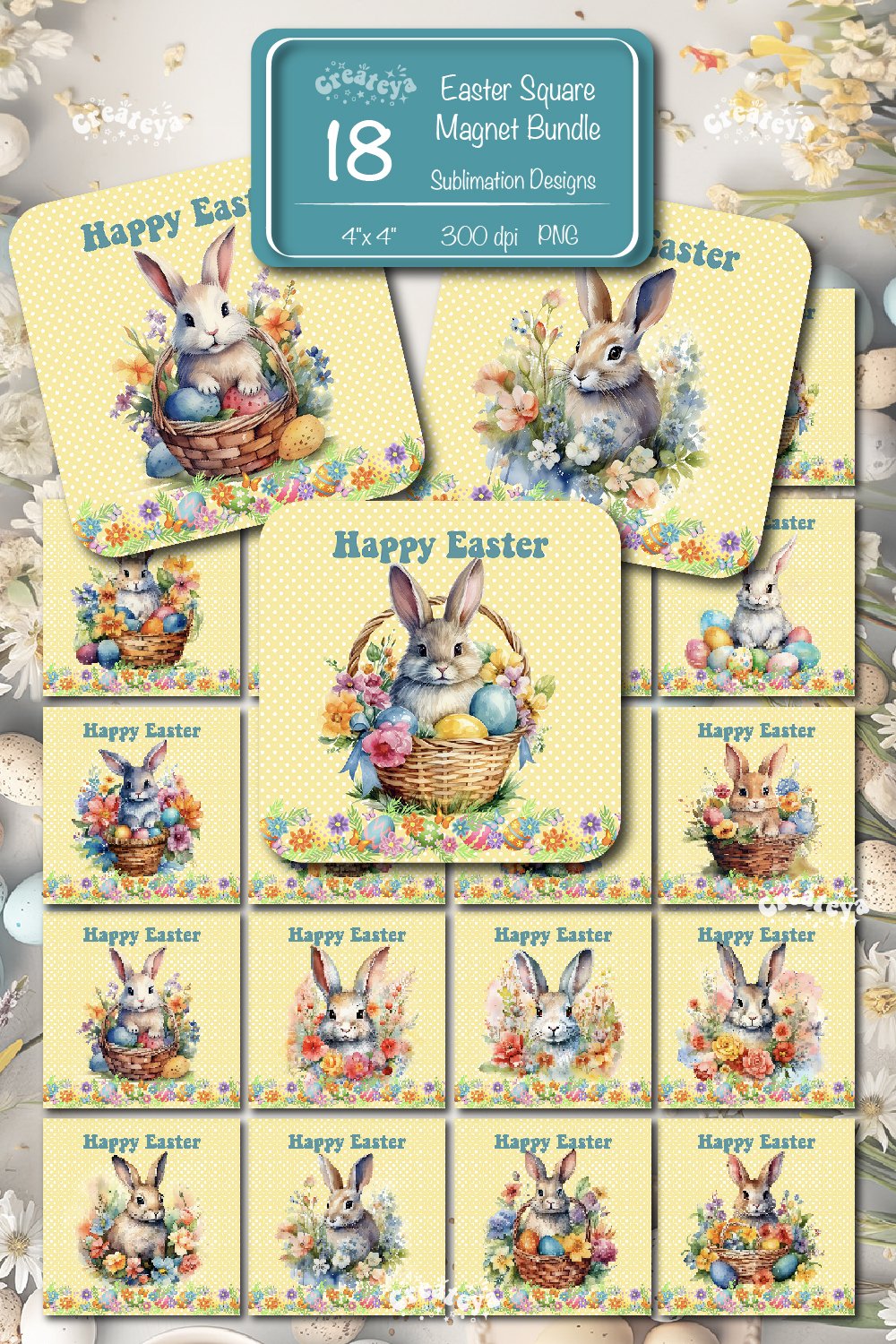 Easter magnet bundle Magnet sublimation bundle Easter fridge