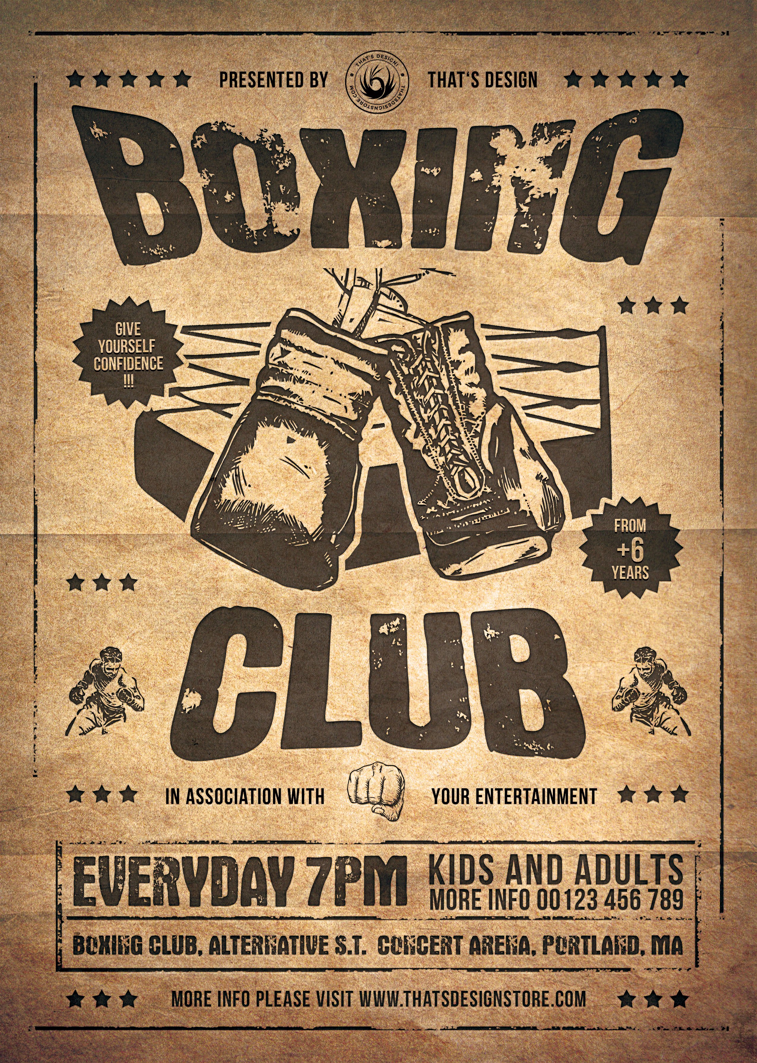 Boxing Classes Flyer Template V2