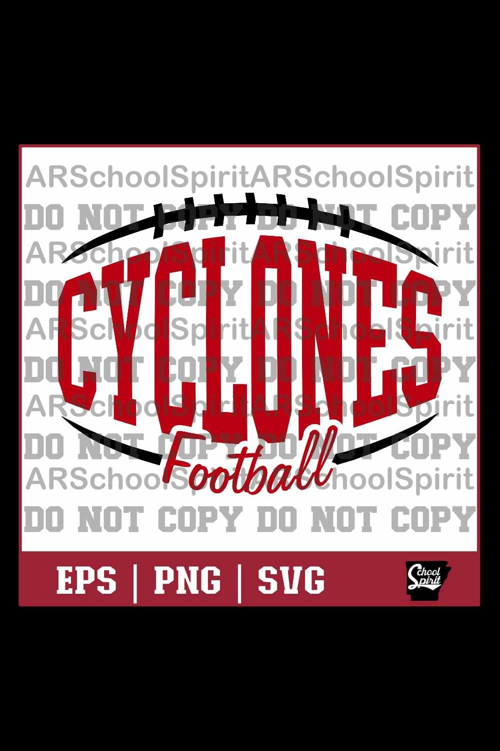 Cyclones Football SVG Shirt Design