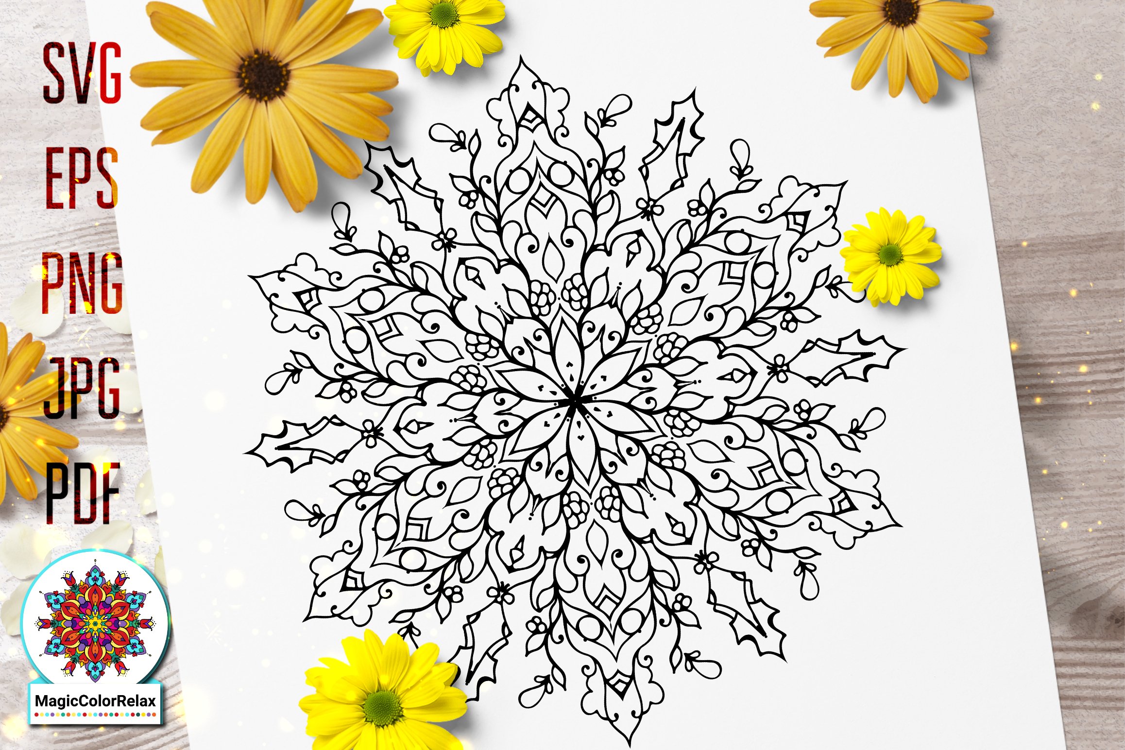 Mandala svg files for Coloring, mandala of (866130)