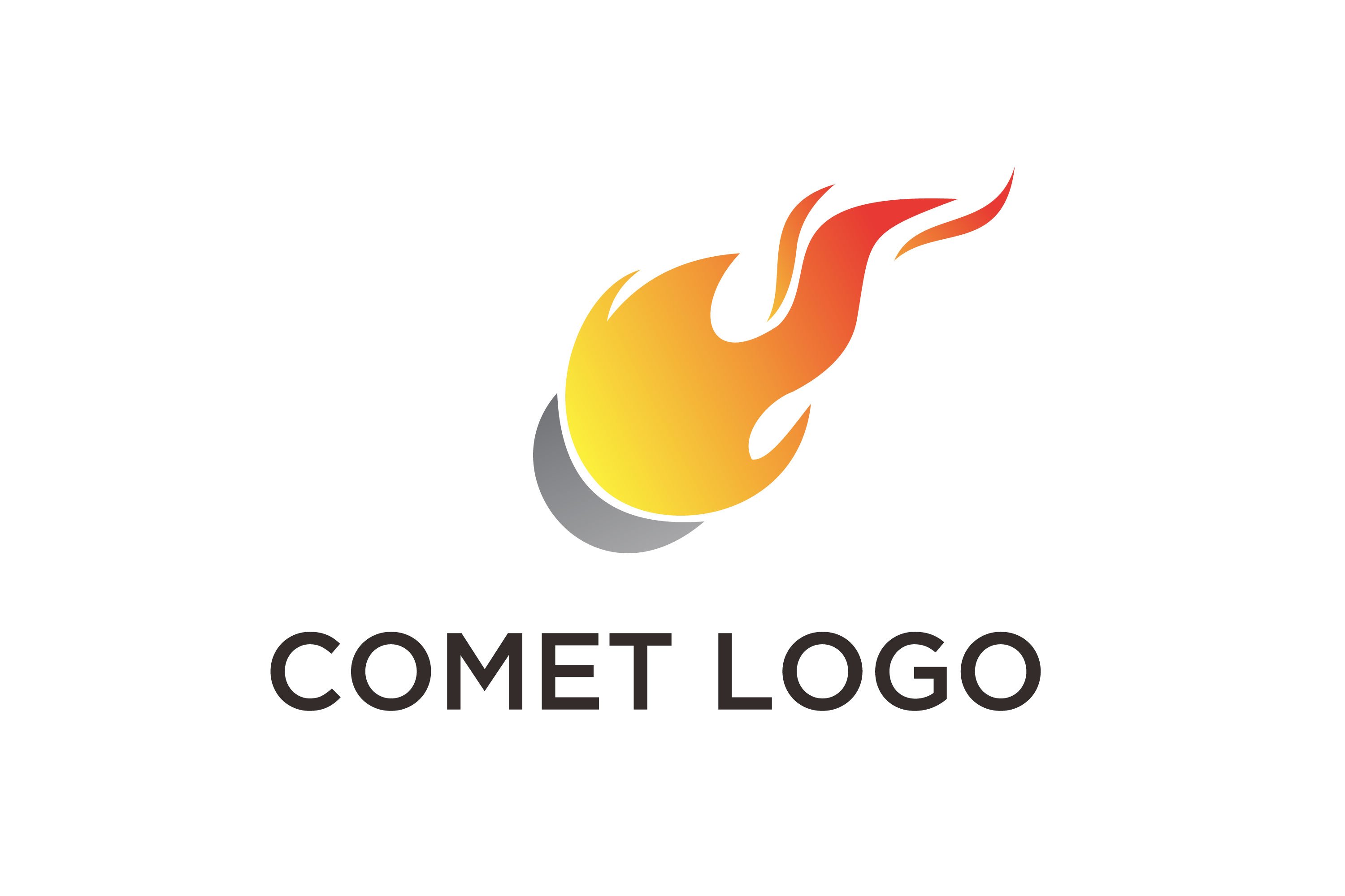 comet flame logo vector burning