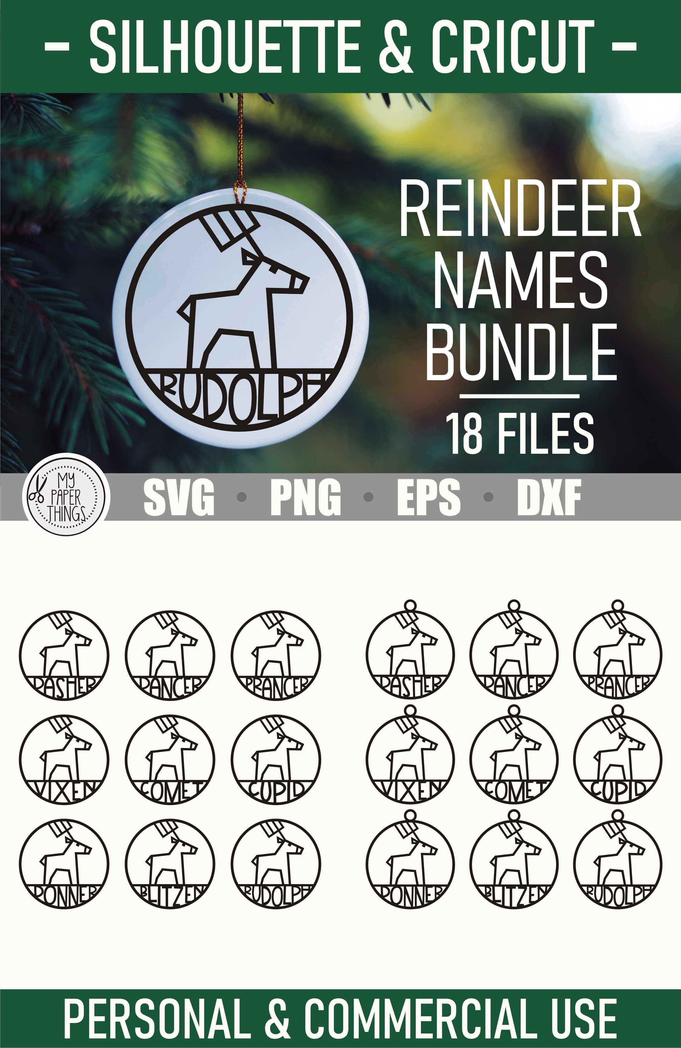 Reindeer names SVG | Christmas Svg (1016576)