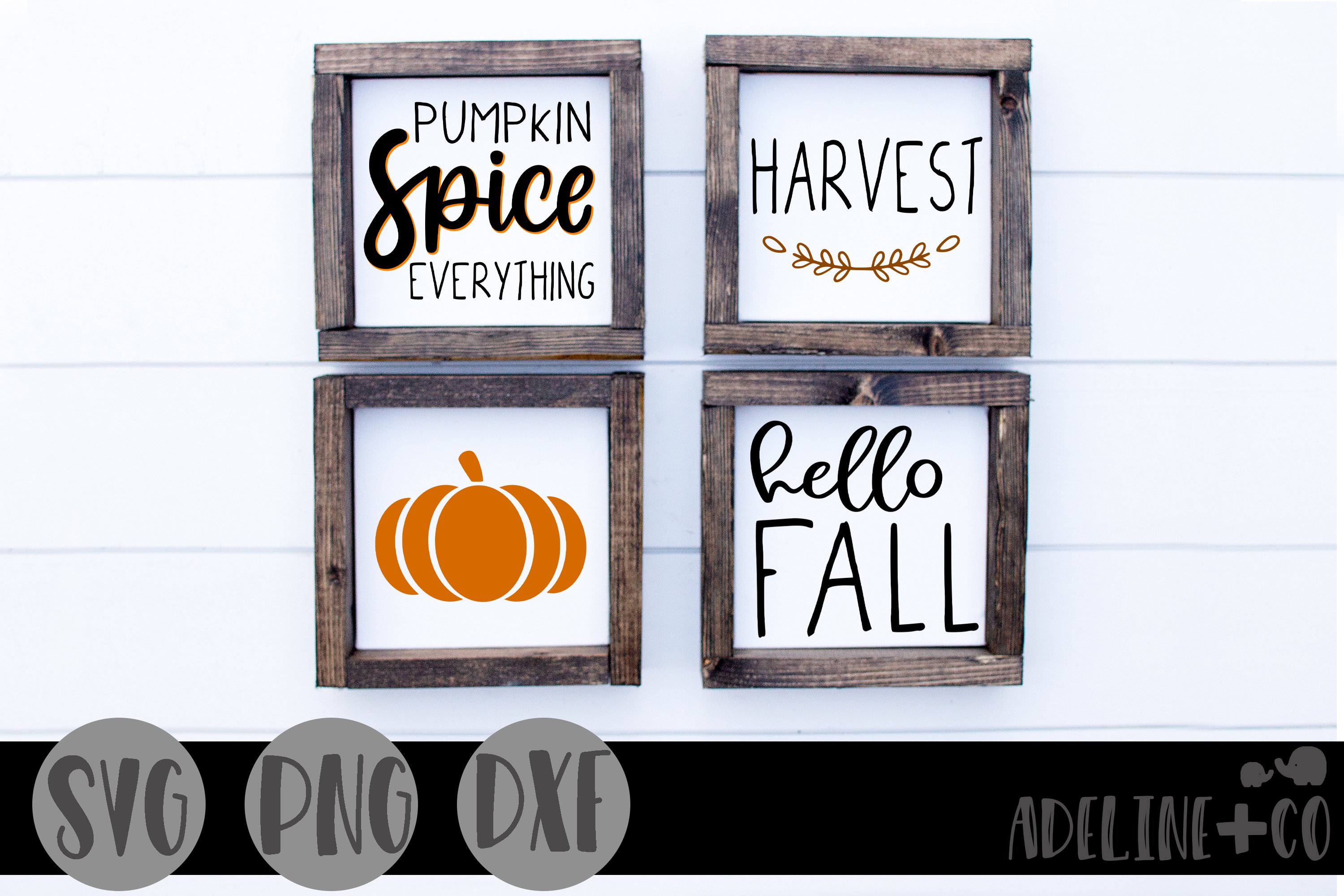 Fall mini sign bundle, SVG, PNG, DXF