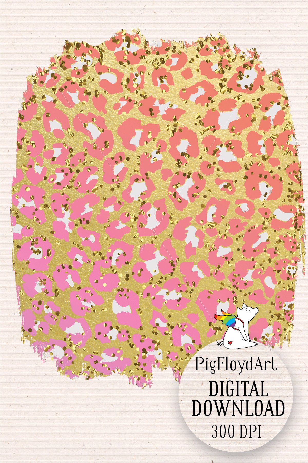 Pink Gold Plaid Leopard Background, Leopard Gold Pink