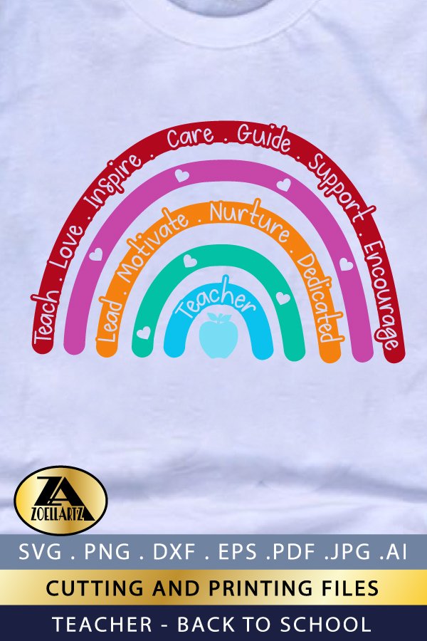 Teacher SVG T-shirt Mug Design Back To School SVG for Cricut